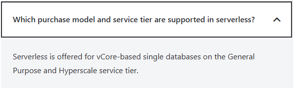 Request for clarification on Serverless Compute for DTU and vCore ...
