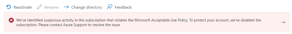 Why is my Subscription Disabled ? - Microsoft Q&A