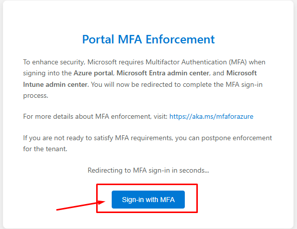Trying to log into azure portal and stuck on Portal MFA Enforcement screen - Microsoft Q&A