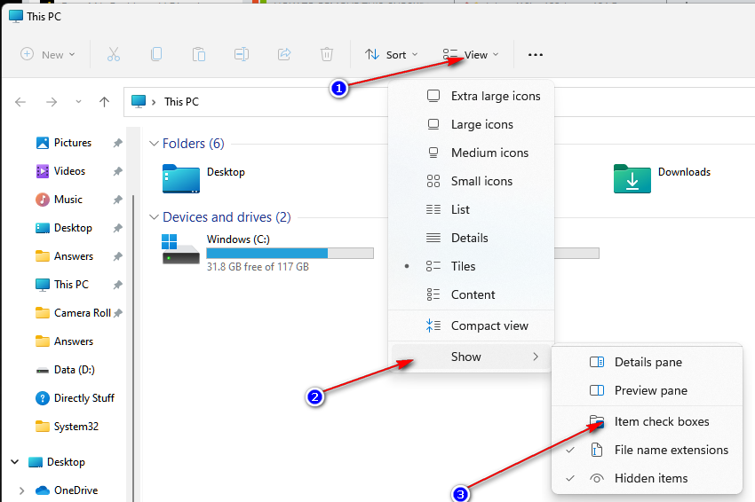 HOW TO REMOVE THIS PERMANENT CHECKBOX IN THE FILE EXPLORER - Microsoft Q&A