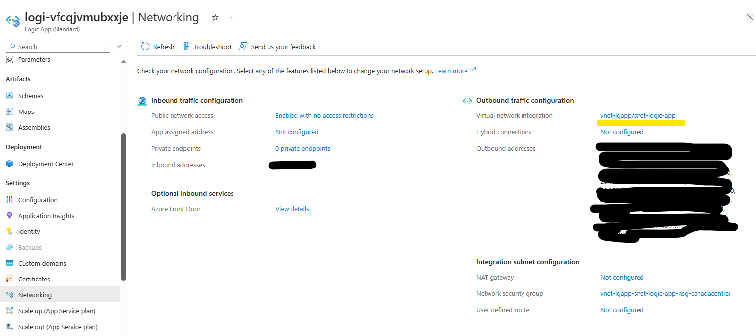Azure Logic App Standard Failing To Connect Over Vnet Integration To Private Endpoint Enabled