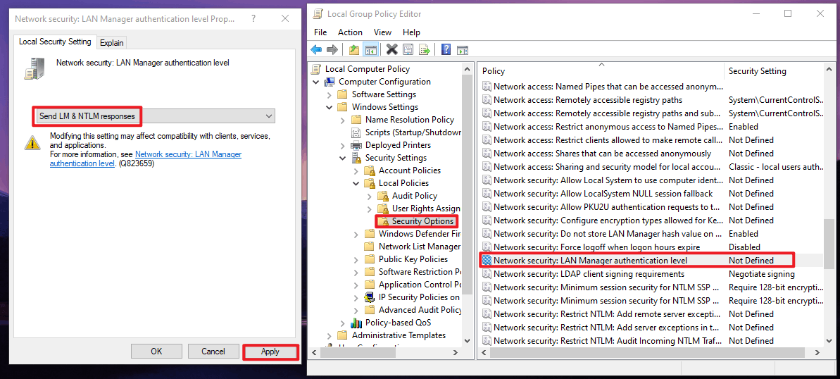 Username and password to connect to PC from another device on the ...