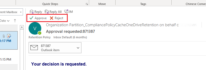 When I click on Approve button in email its open up a new window, which ...