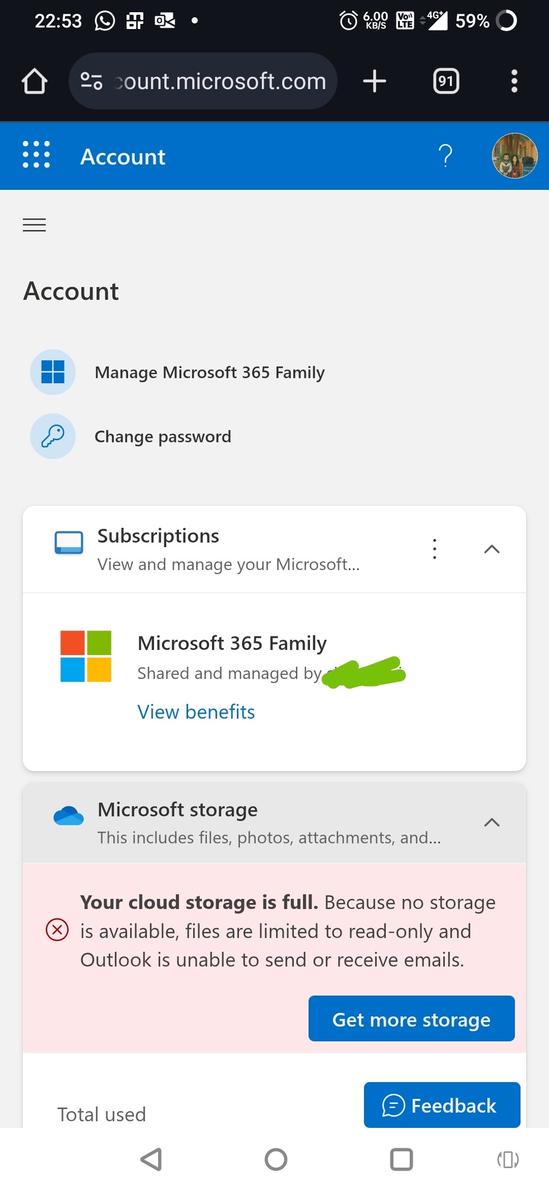 Unable to Access OneDrive Storage Despite Active Microsoft 365 Family Subscription - Microsoft Q&A