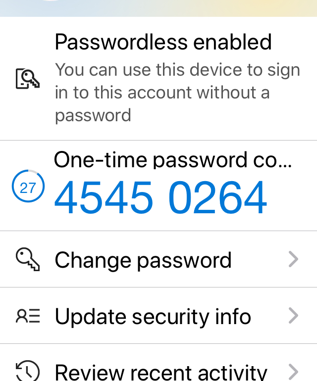 MS authenticator vs one time password on Mac - Microsoft Q&A
