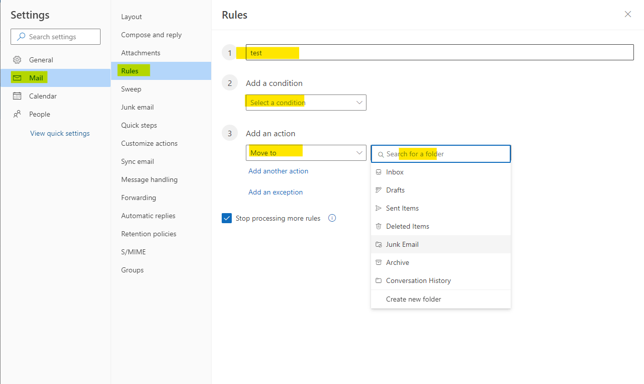 Move Sent Emails to a Specific Folder Automatically - Microsoft Q&A
