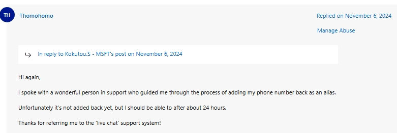 Managing aliases on Microsoft account / Adding a phone number as an ...
