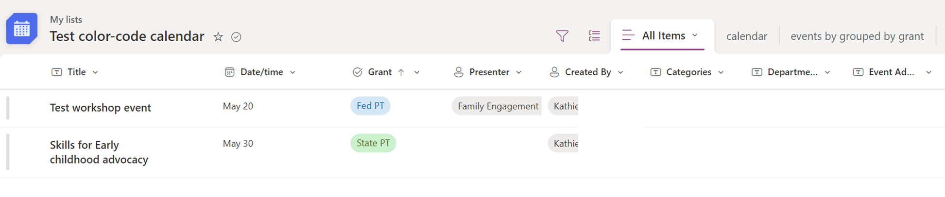 color categories in SharePoint calendars? - Microsoft Q&A