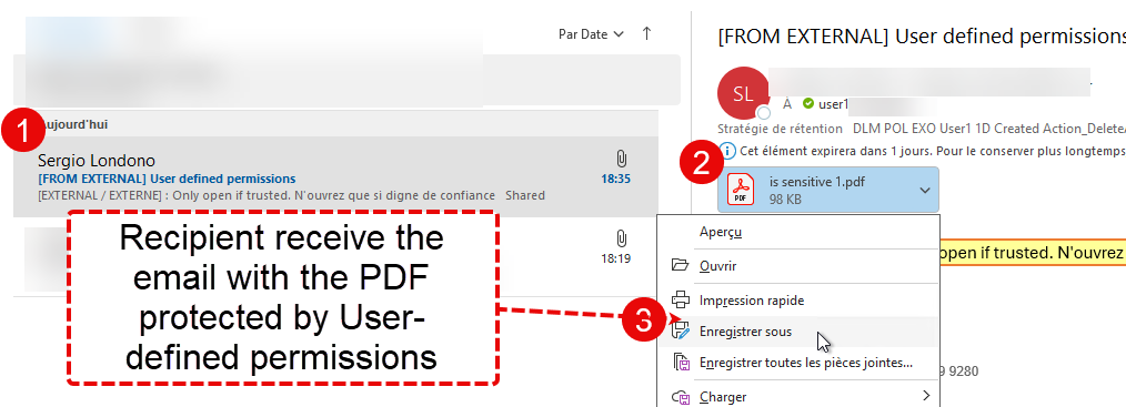 Purview Sensitivity label: User defined permissions doesn't allow ...