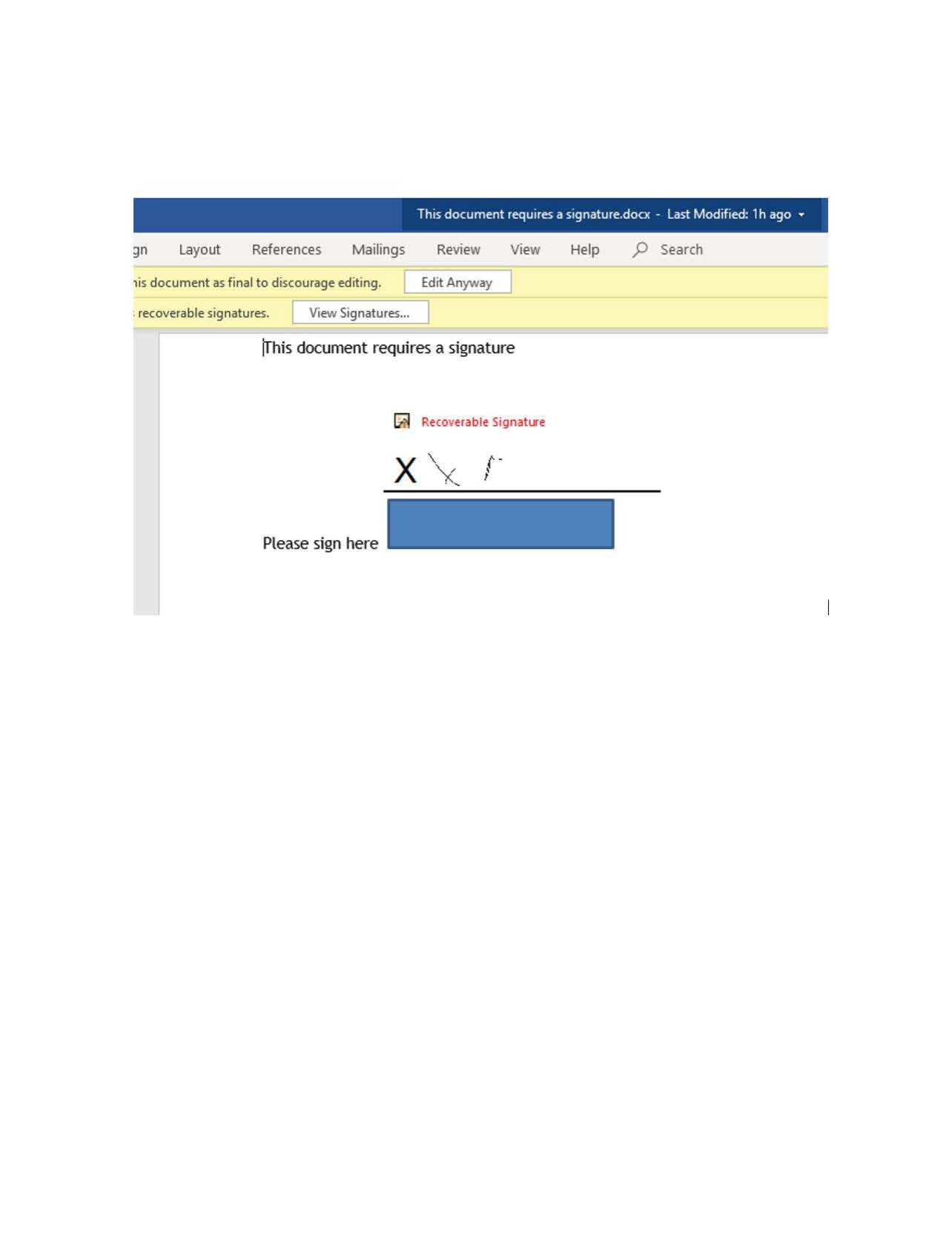 Error: “recoverable signature” - Microsoft Q&A