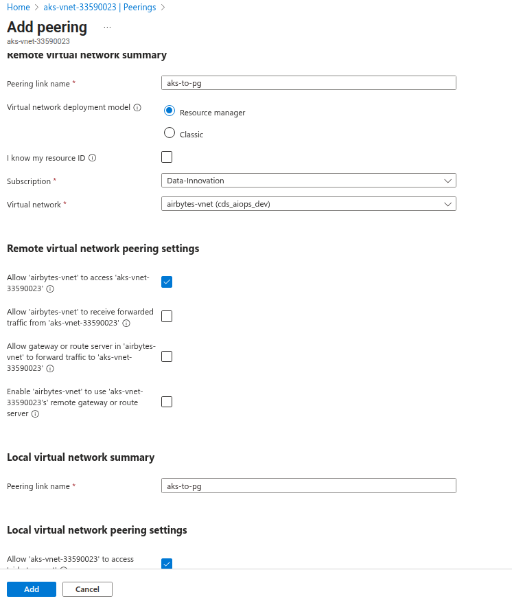 AKS Automatic cluster: Cannot peer managed VNet with Azure Database for ...