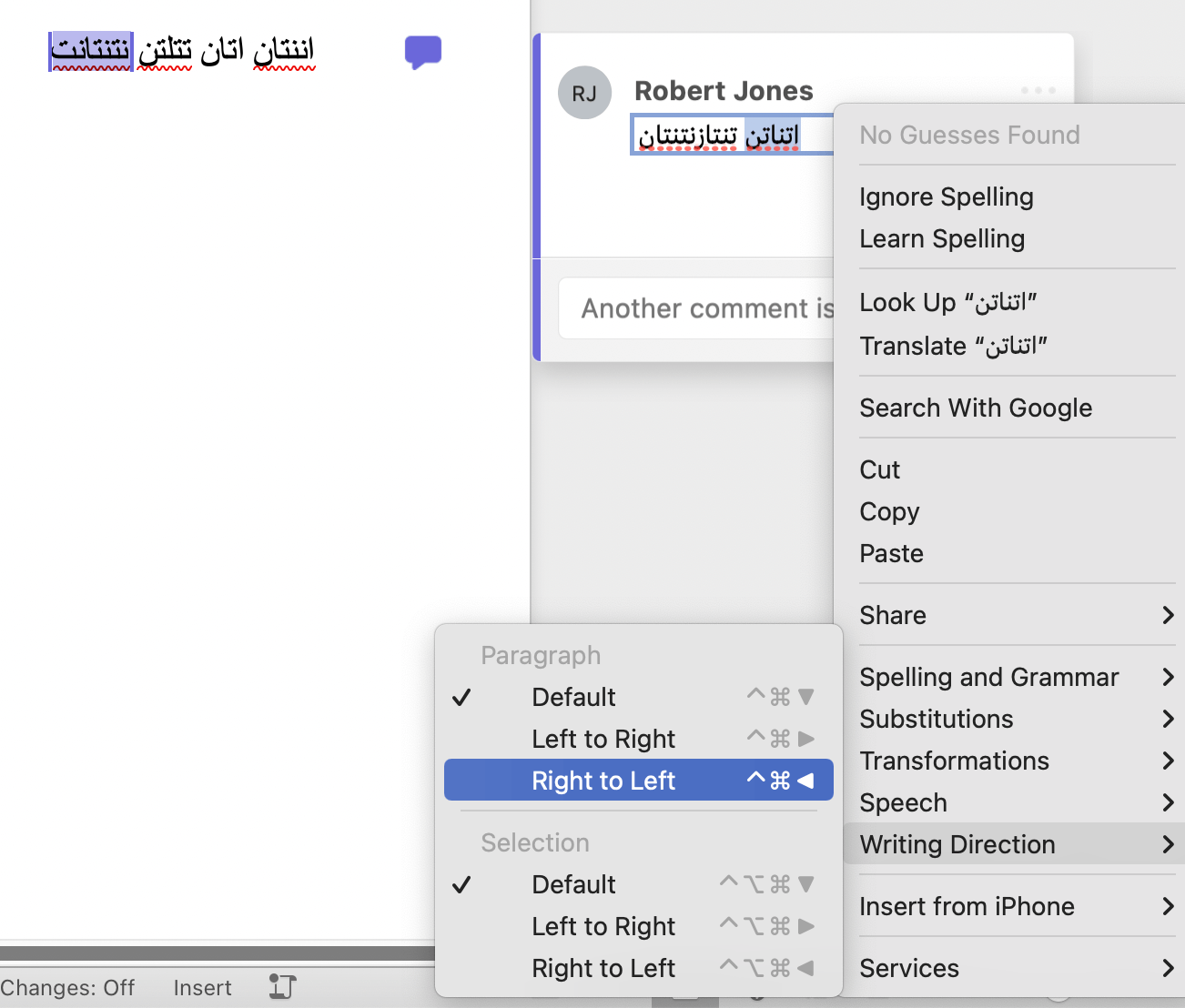 How to format comments for RTL languages? - Microsoft Q&A