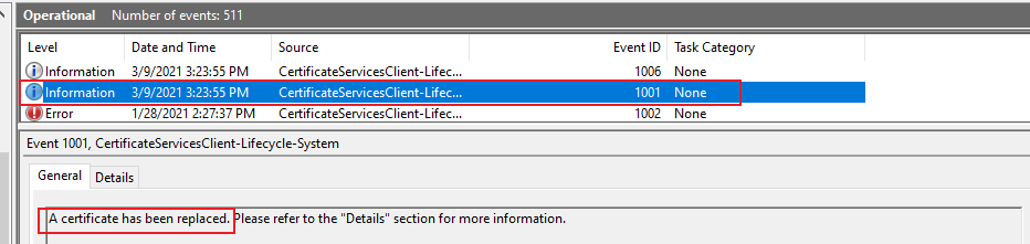 No renewal event (1001) - Key Vault Virtual machine extension ...