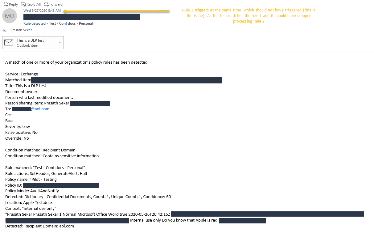 O365 DLP rules - Microsoft Q&A