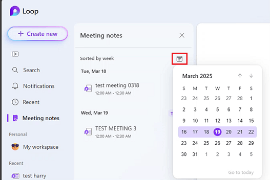 Loop meeting notes - Microsoft Q&A