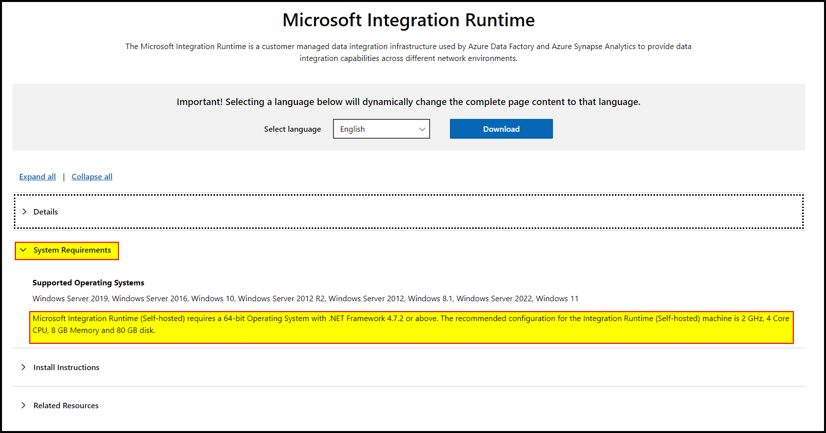 What will be the minimum compute size required for installing the SHIR in the VM? - Microsoft Q&A