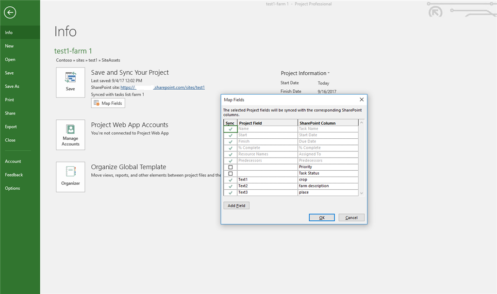 Project and Sharepoint Task Lists--Getting columns to match - Microsoft Q&A