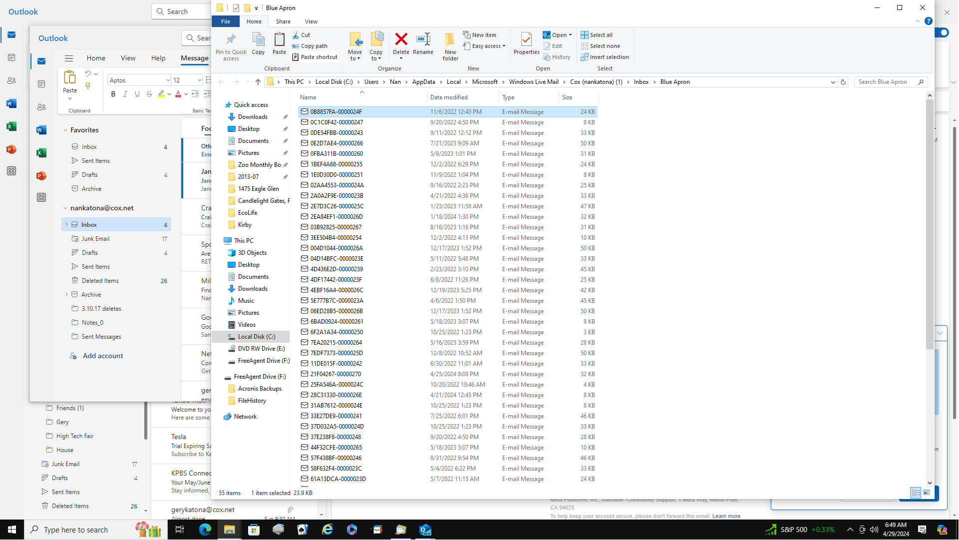Can Windows Live Mail messages in .eml format be converted to use in ...