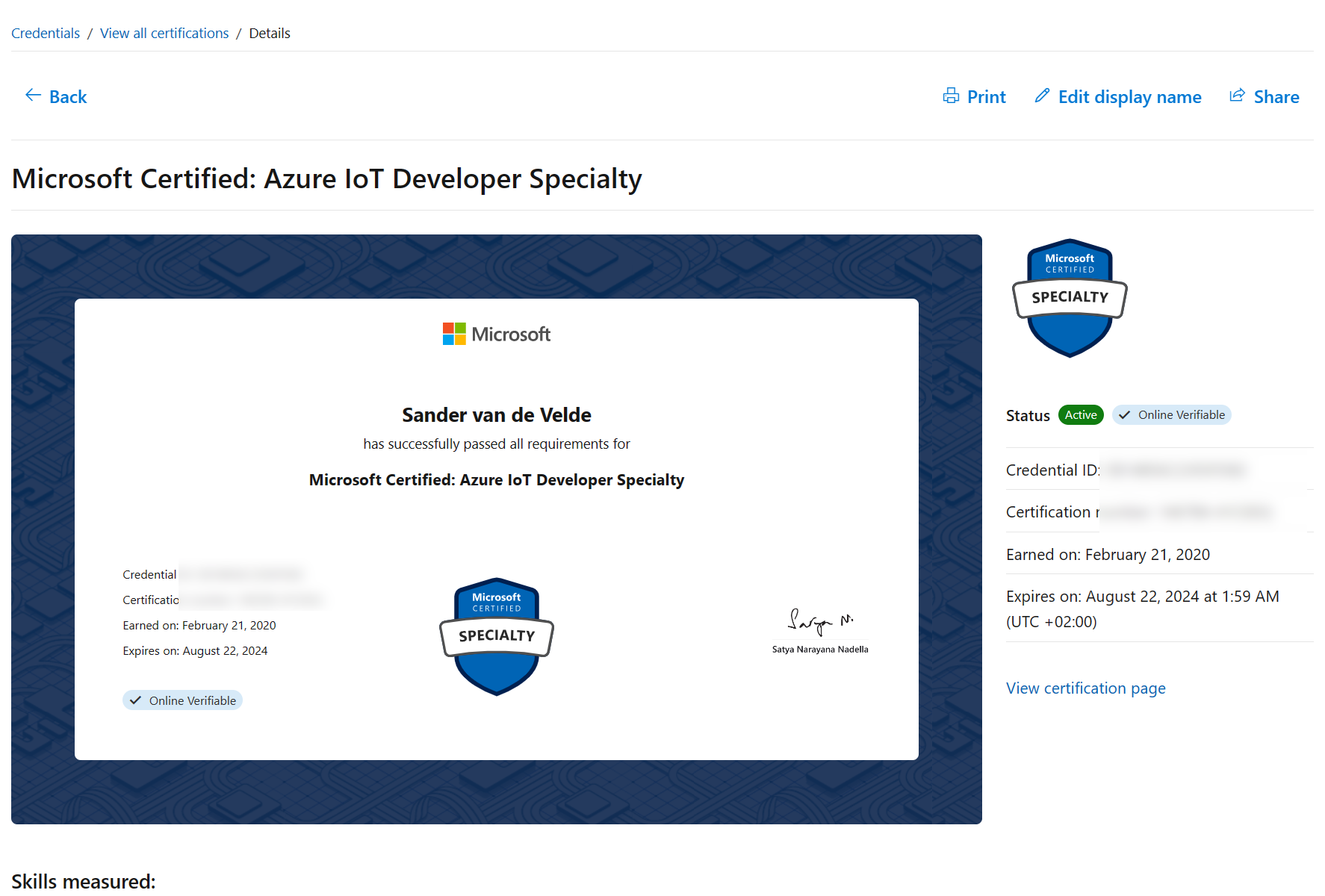 how to download the active certification - Microsoft Q&A