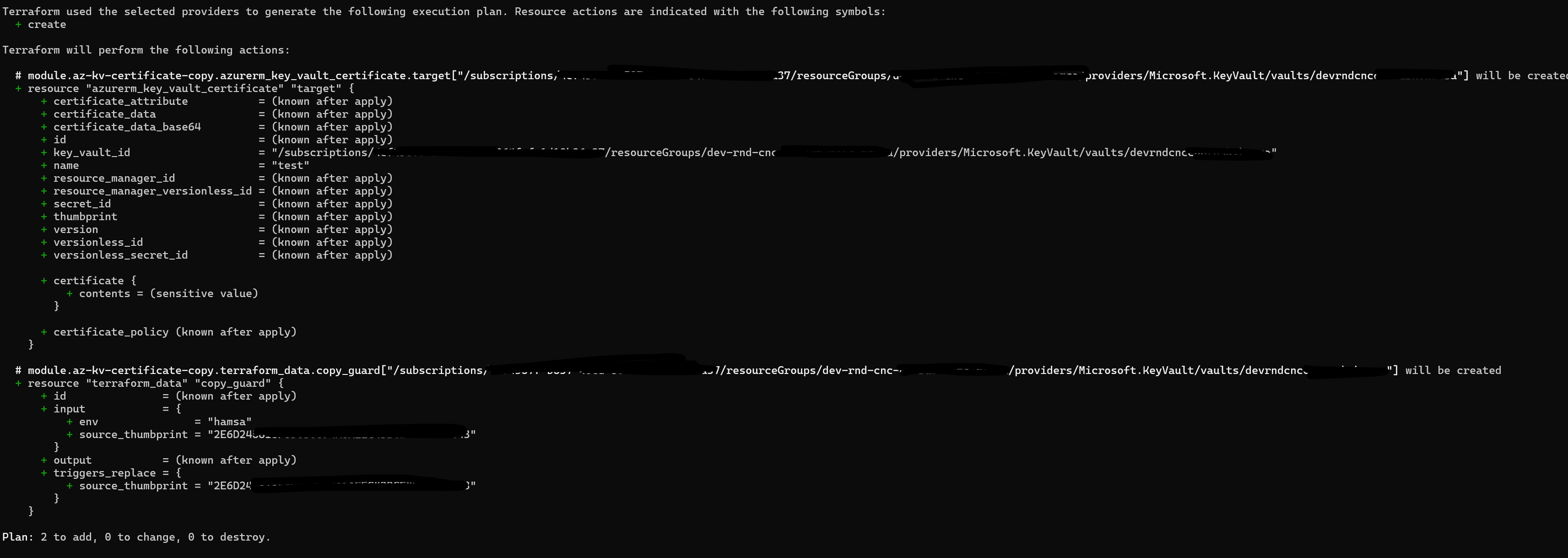 Terraform azure keyvault cert copy from another keyvault fails after ...