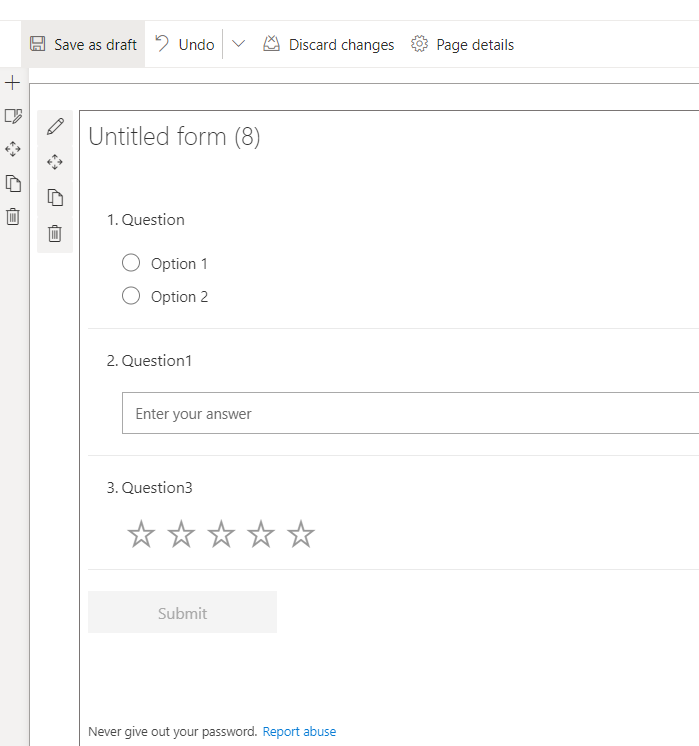 Problems with embedded Microsoft Form changing order of questions ...