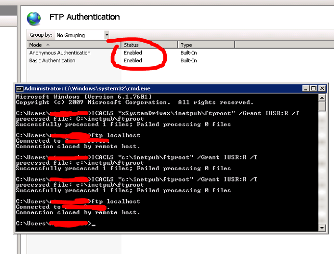 Problems to configure ftp on windows server 2008 R2 - Microsoft Q&A