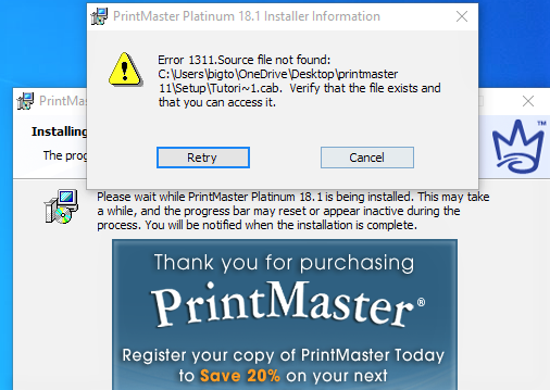 printmaster 18.1 reinstall - Microsoft Q&A