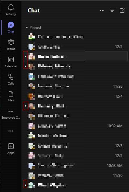 New Teams (Windows 10 Desktop & Web): Some pinned chats with no content ...