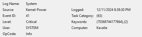 kernel 41 error task 63 windows 11 - Microsoft Q&A