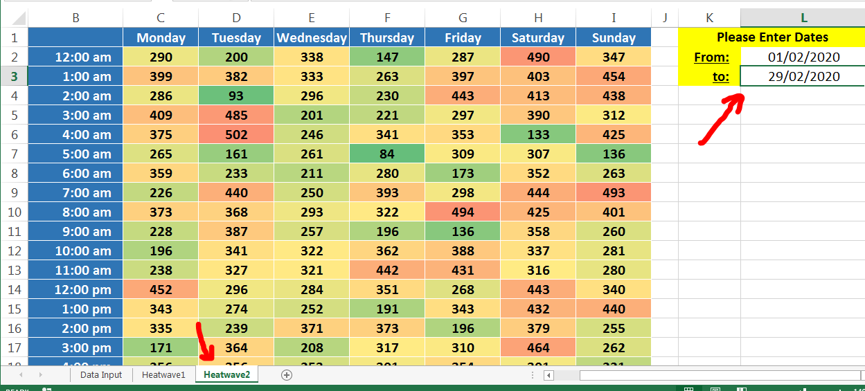 How to create a week - day - hour heat map for number of visitors ...