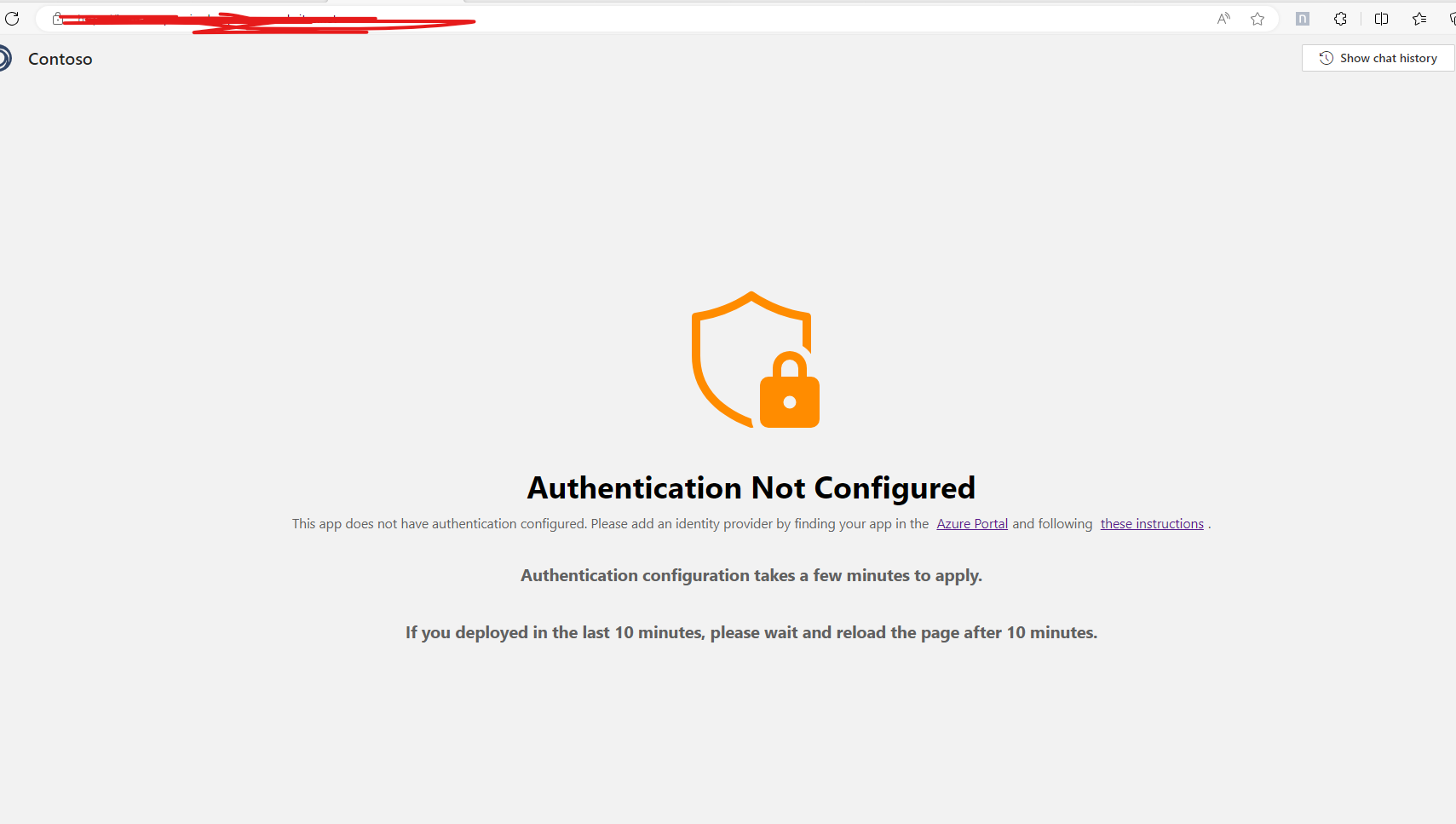 This app does not have authentication configured. Please add an ... This app does not have authentication configured. Please add an ...