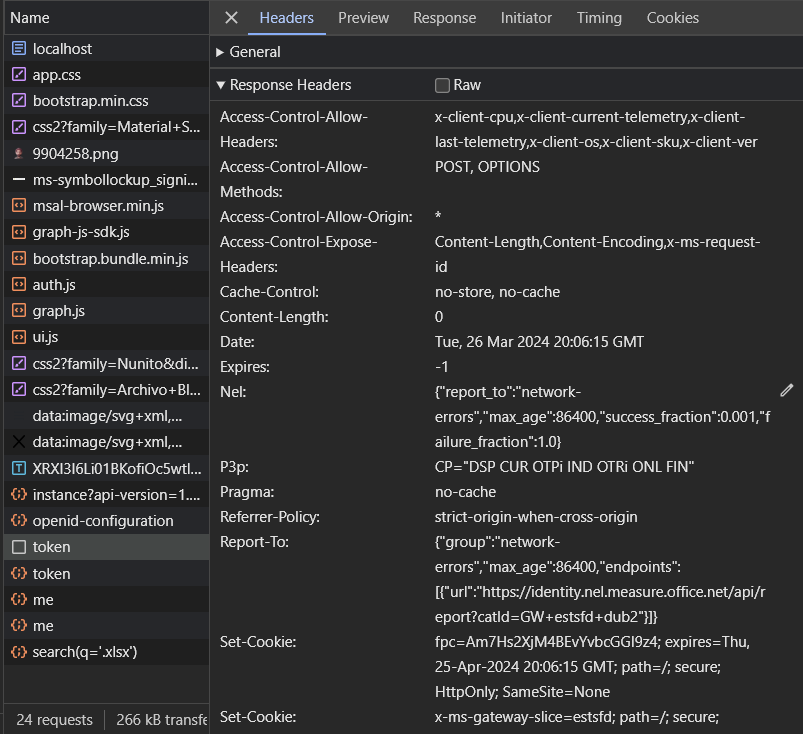 FileOpenUserUnauthorized error for excel API - Microsoft Q&A