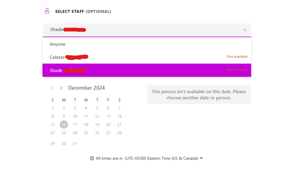 Microsoft bookings showing incorrect times - Microsoft Q&A