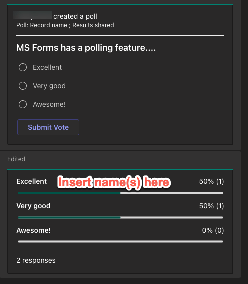 Forms - why can't I see responses to a Forms Poll directly in Teams ...