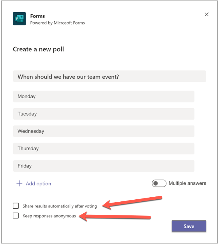 Forms - why can't I see responses to a Forms Poll directly in Teams ...