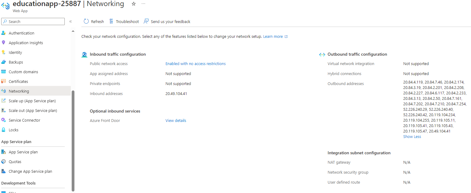 Error accessing web application: Error accessing web application: