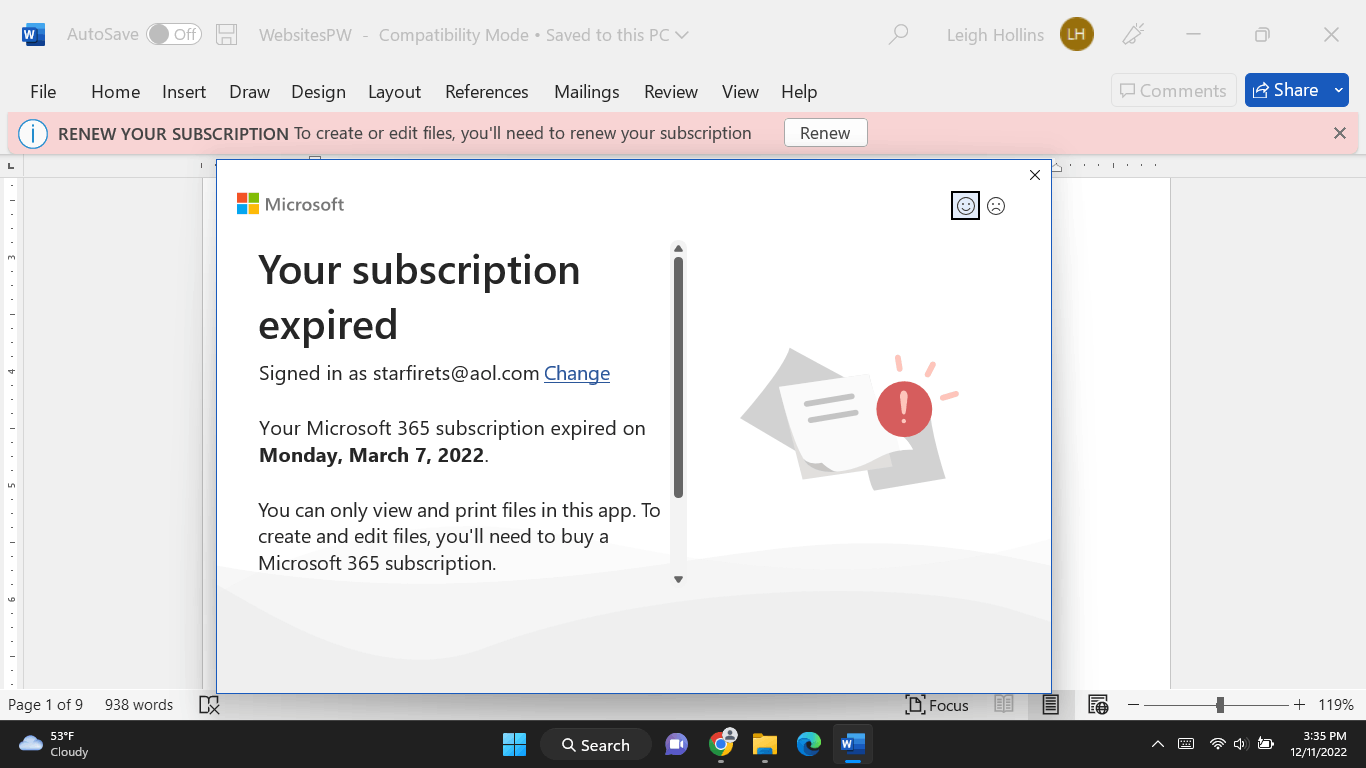 How do use my Microsoft Office Home and Student 2019 when a banner ...