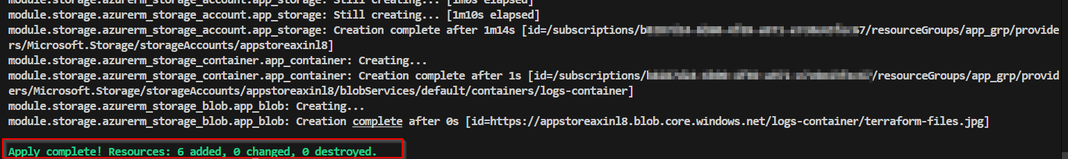 Not able to create storage - Terraform - Microsoft Q&A