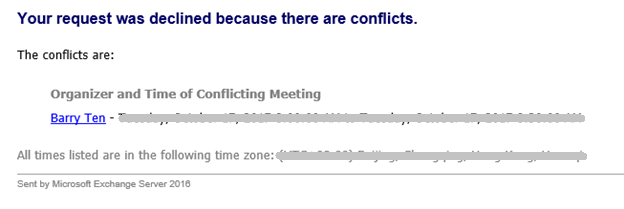 Outlook Meeting Resource Conflict - Room Denied - Microsoft Q&A