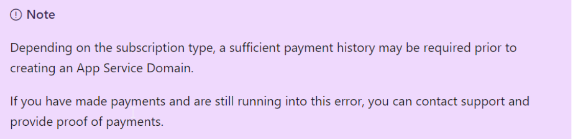 Resource cannot be created because the subscription doesn't have a ...
