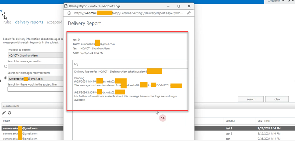 External Mail Delivery Report Not Available in ECP - Exchange 2019 ...