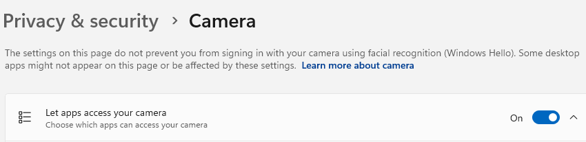 Face recognition sign-in option issues - Microsoft Q&A