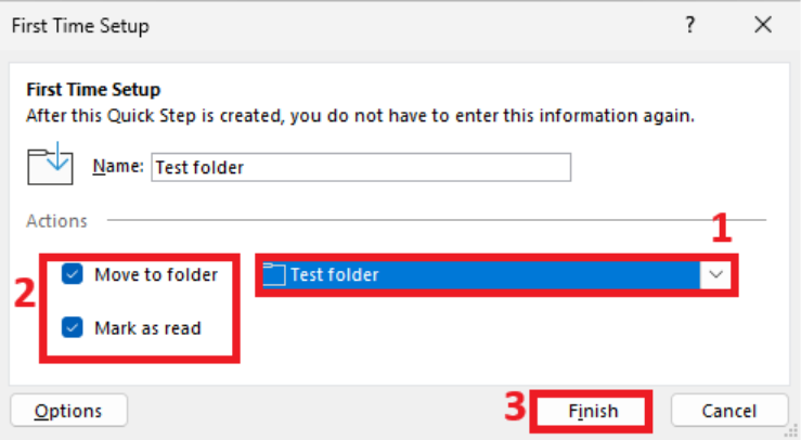 Outlook Badge Icon on Taskbar After Moving New Email to Folder ...