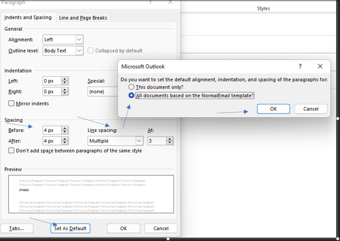 outlook email message formating - Microsoft Q&A