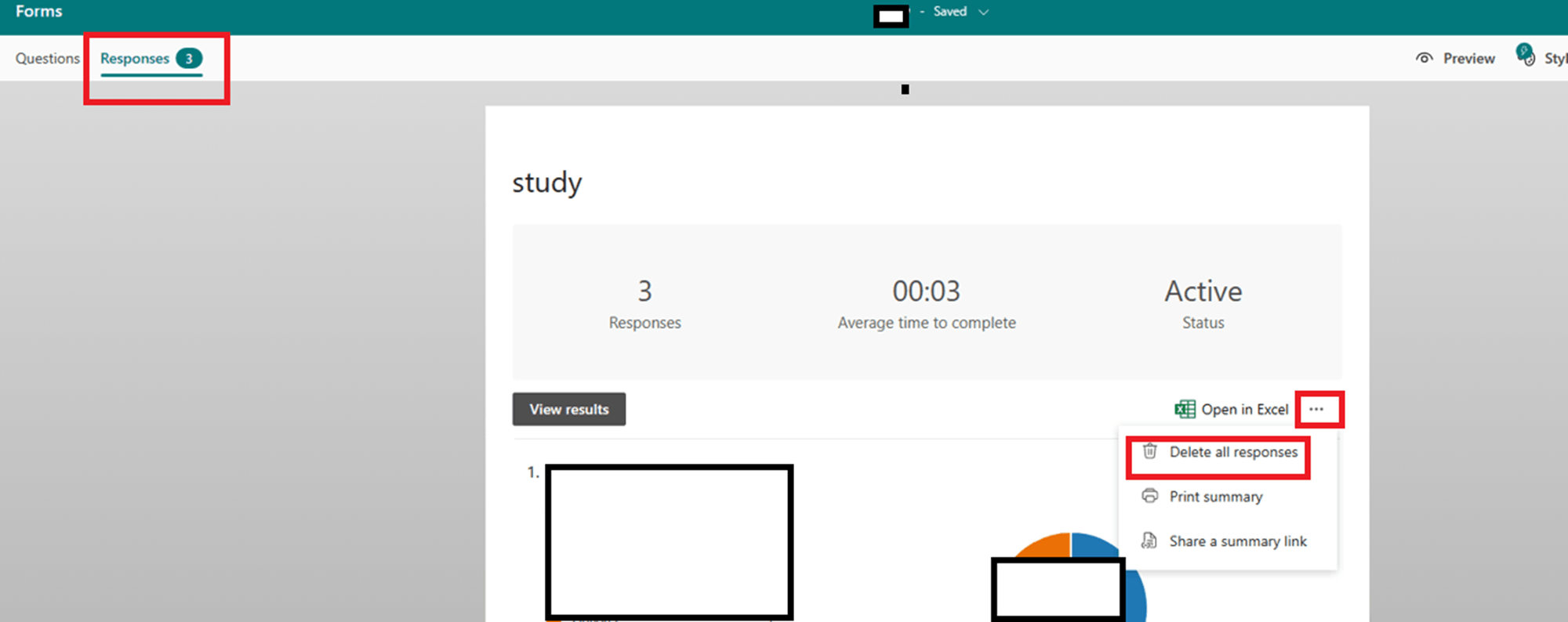 Hi, I'd like to delete a response to a form I filled in, as it is ...