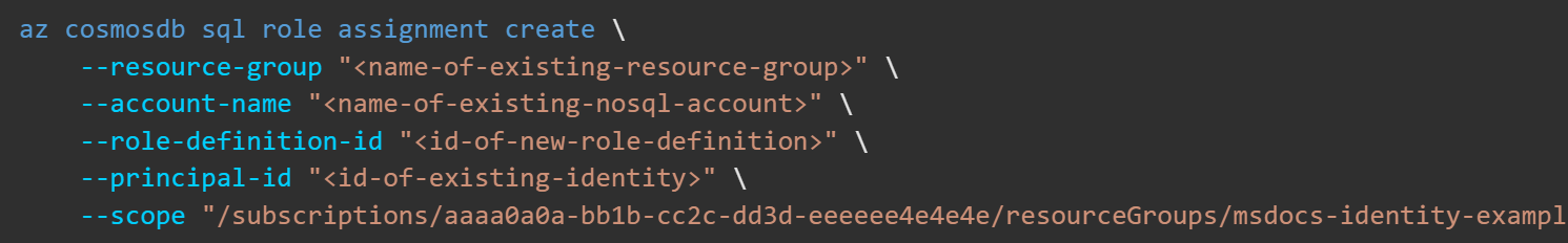Adding 'Cosmos DB Built-in Data Reader' (or equivalent) role assignment to Cosmos DB - Microsoft Q&A