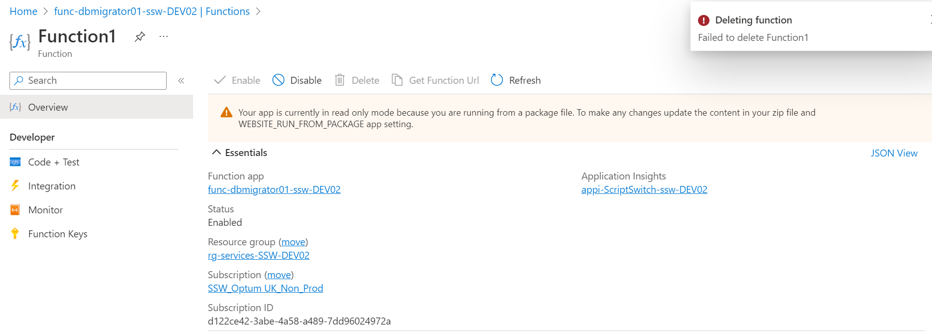 Newly created durable function with default code in azure portal ... Newly created durable function with default code in azure portal ...