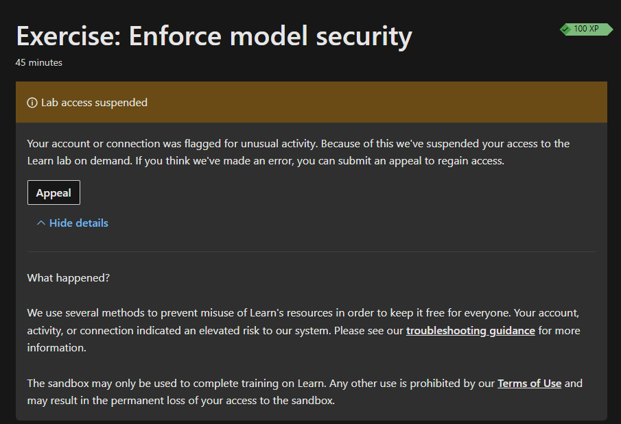 Issues with Lab - Microsoft Q&A