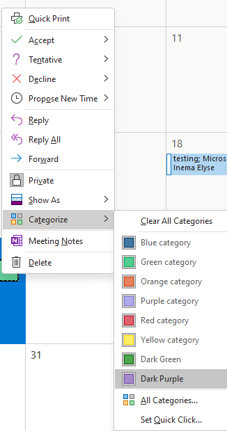 Outlook Calendar Category Colors | What Happened to the Bold Color ...