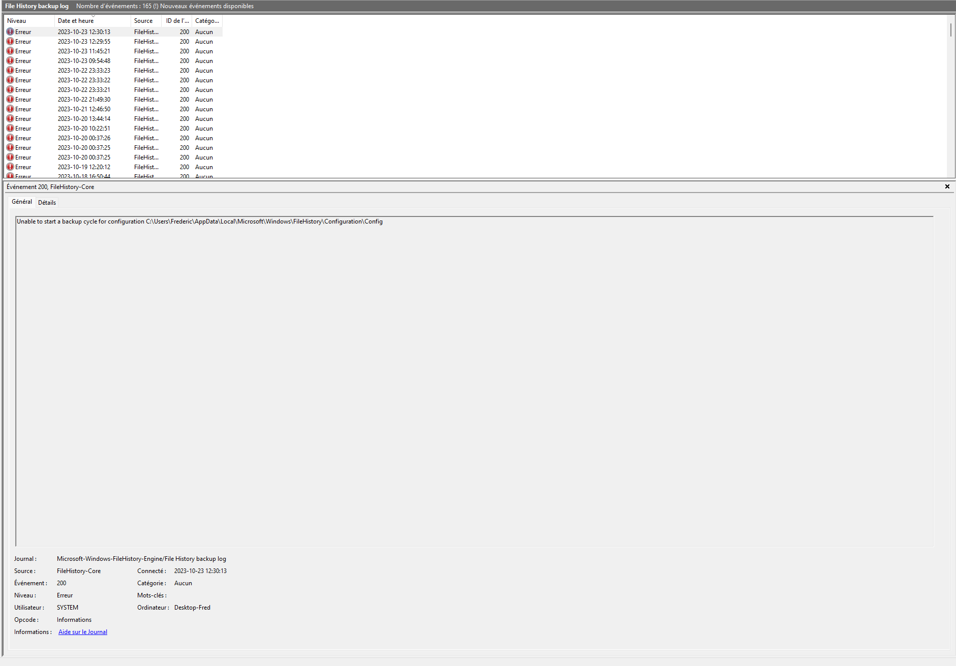 FileHistory does not allow me to transfer my personal files from my ...